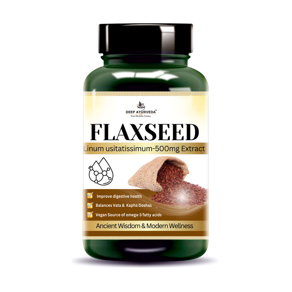 Flaxseed Vegan Capsule | 10:1 Extract Rich in omega - Deep Ayurveda