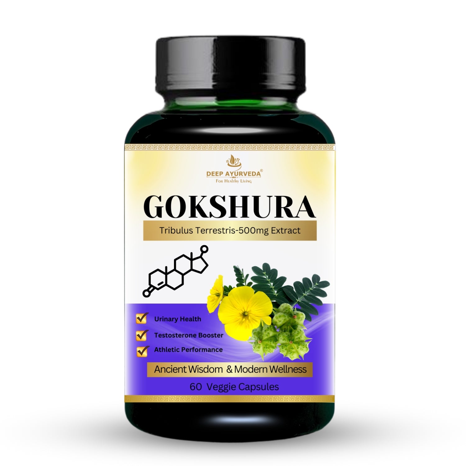 Organic Gokshura (Tribulus Terrestris) Extract-95% Total Saponins-60Cap